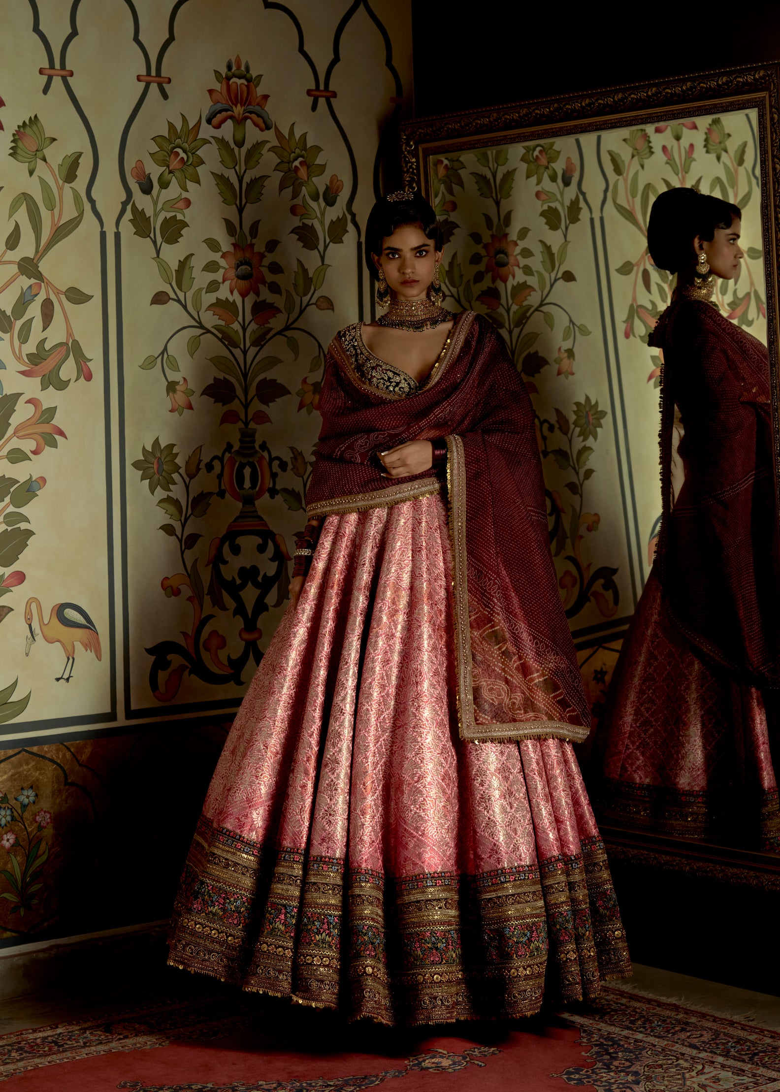 Chandrakala Embroidered Lehenga Set – Marwar Couture