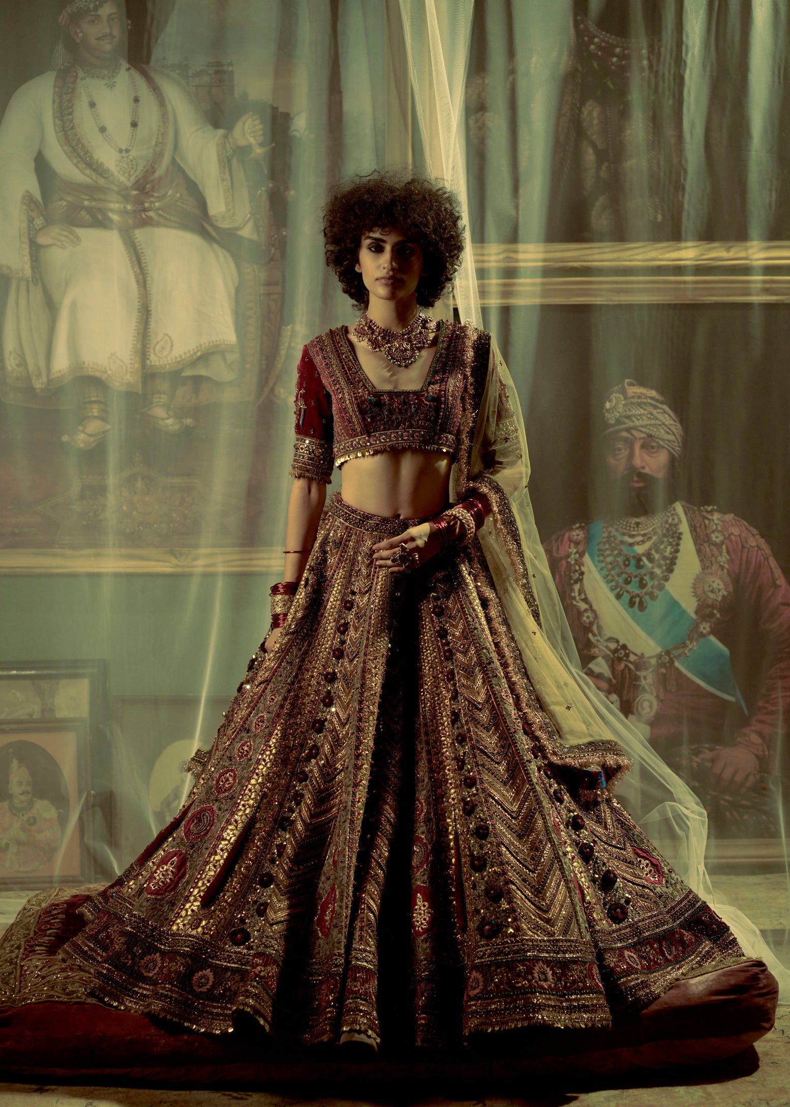 Mahadevi Embroidered Lehenga Set – Marwar Couture